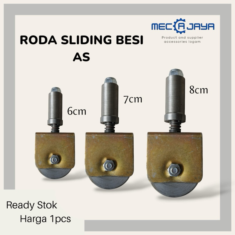 Jual Roda Sliding Pipa Besi As untuk pagar lipat dan tikung | roda ...