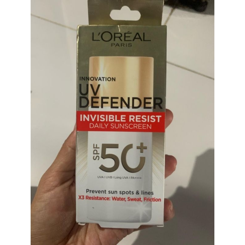 Jual L'oreal Loreal Paris Sunscreen UV Defender Invisible Resist Daily ...