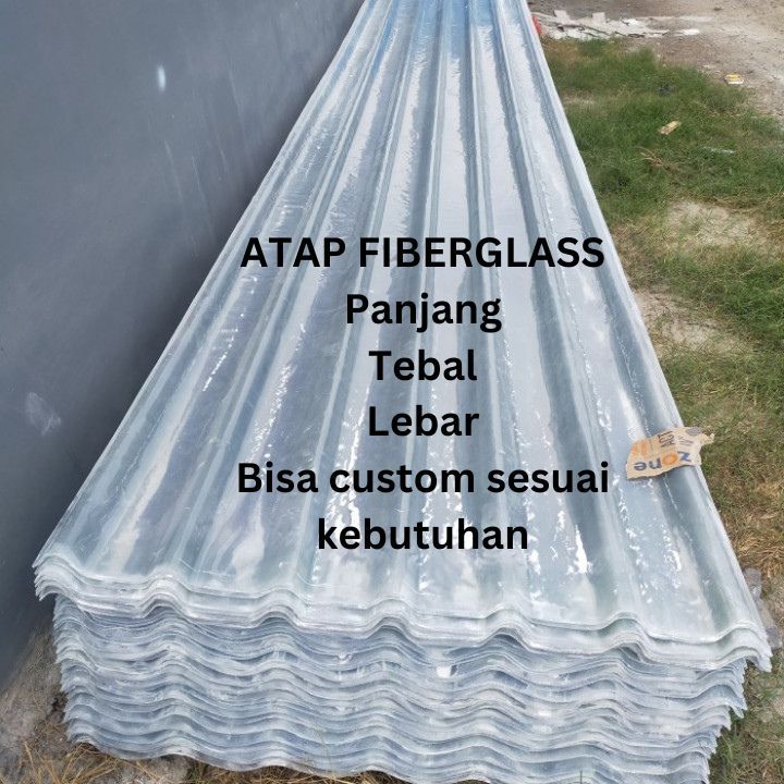 Jual Atap fiberglass , Atap Gelombang Spandex , Warna Transparan , Atap ...