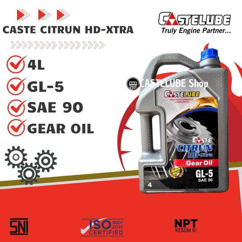 Jual Castelube Citrun SAE 90 4L Gear oil | Shopee Indonesia
