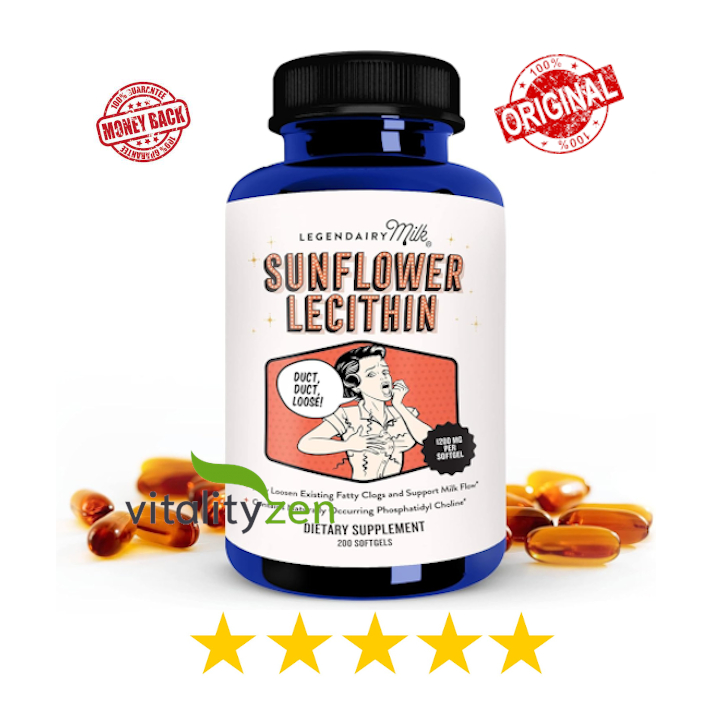 Jual Legendairy Milk USA Sunflower Lecithin 1200mg Lactation Support ...