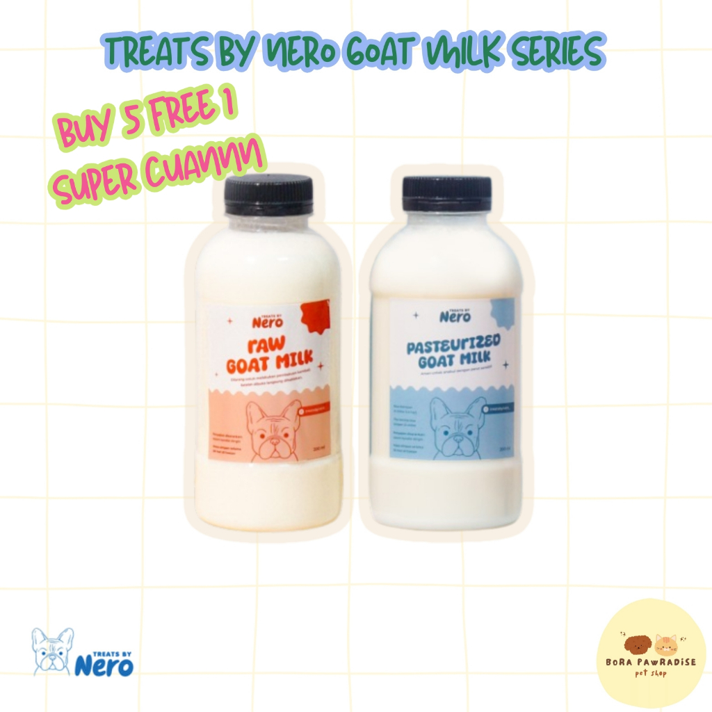 Jual BUY 5 FREE 1 Treats By Nero Pasteurized Raw Goat Milk Susu Kambing ...