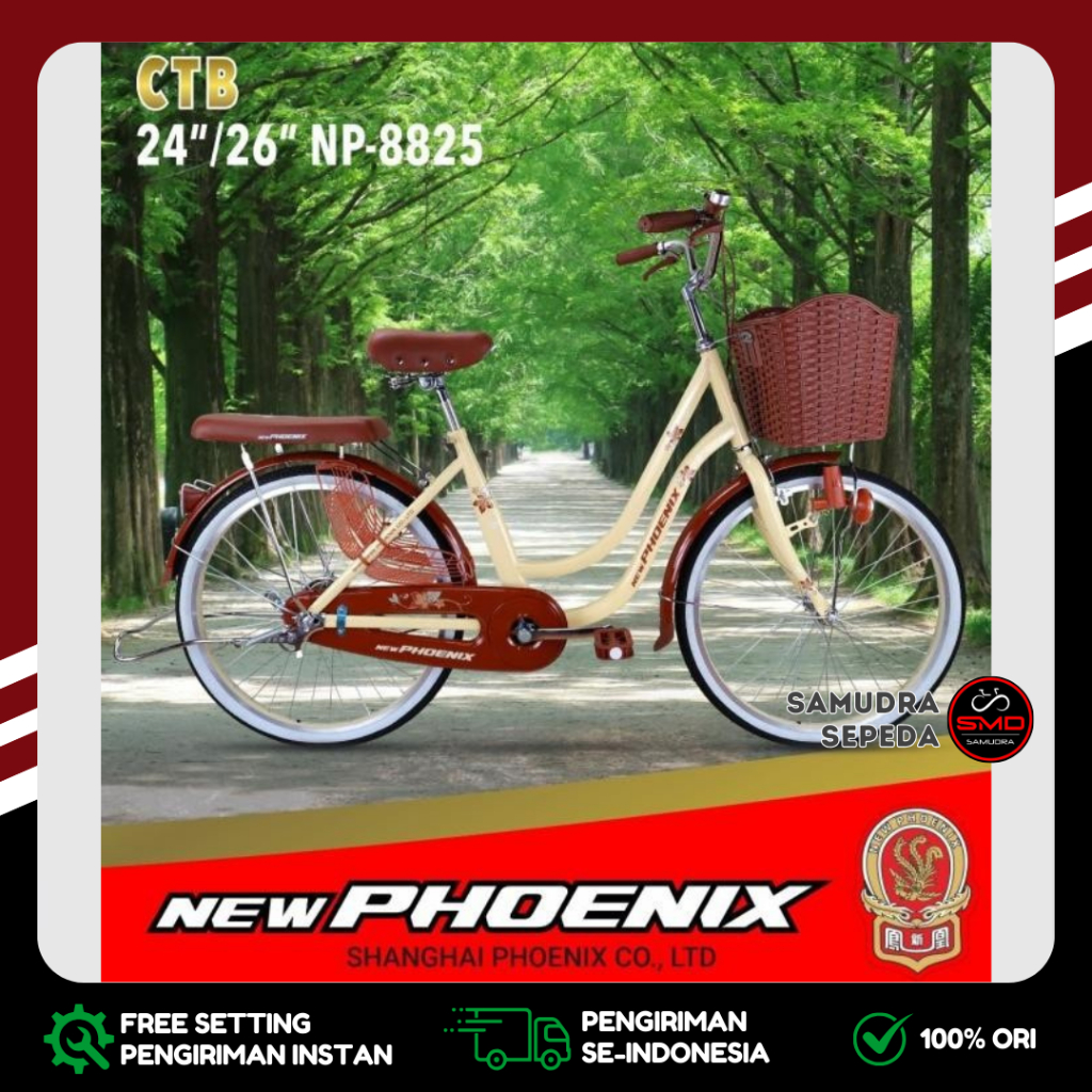 Jual Sepeda Citybike CTB Mini Keranjang Anak Dewasa 24 Inch New Phoenix NP 8825 Murah BDG ...