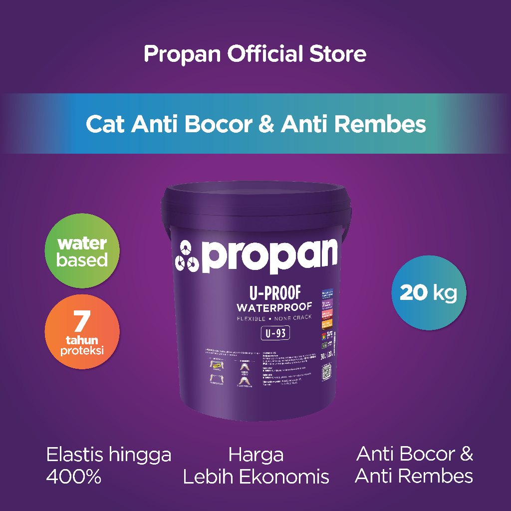 Jual PROPAN U-PROOF U-93 CAT ANTI BOCOR DAN ANTI REMBES 20 KG PASTEL ...