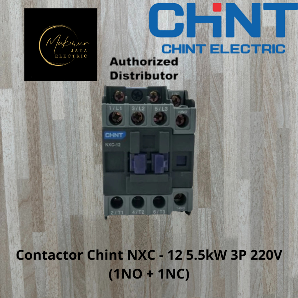 Jual Contactor Chint NXC-12 5.5kW 3P 220V (1NO + 1NC) – Magnetic Contactor, Kontaktor Listrik 3 ...