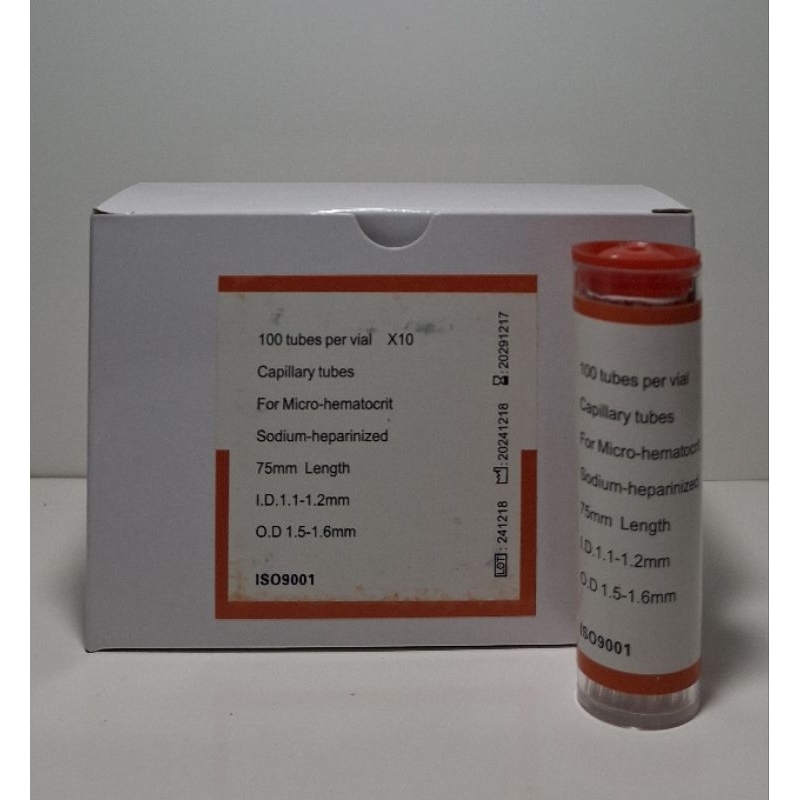 Jual tabung pipa kapiler hematokrit / micro hematocrit / tabung ...