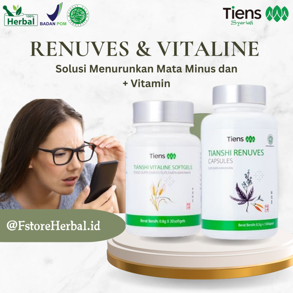 Jual TIENS RENUVES CAPSULES OBAT DAN VITAMIN MATA MINUS ORIGINAL ...