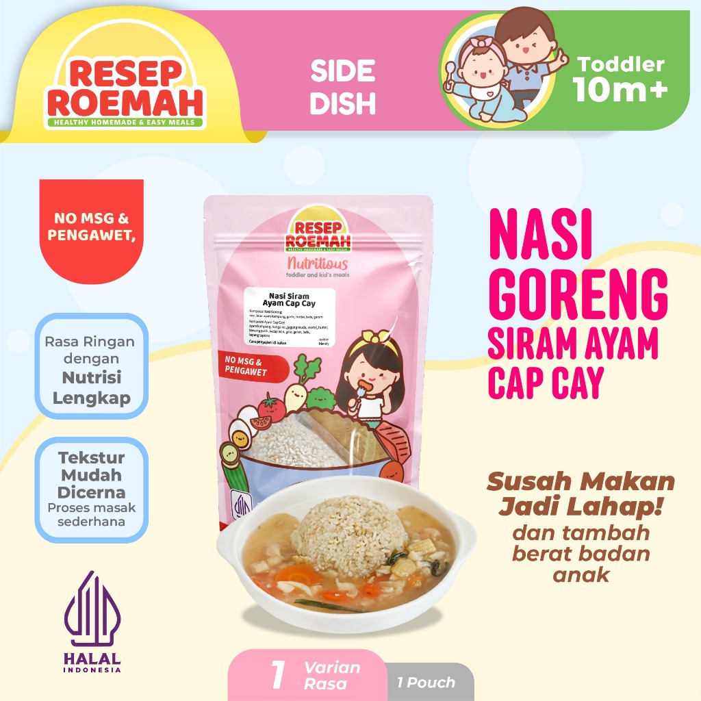 Jual Resep Roemah Nasi Siram / Rice with Gravy Dish / Toddler / Homemade Frozen Food / No MSG ...
