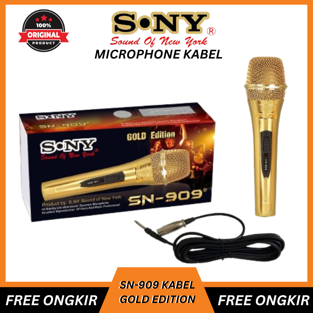 Jual MIC KABEL MICROPHONE CABLE SNY SOUND OF NEW YORK SN-909 GOLD ...