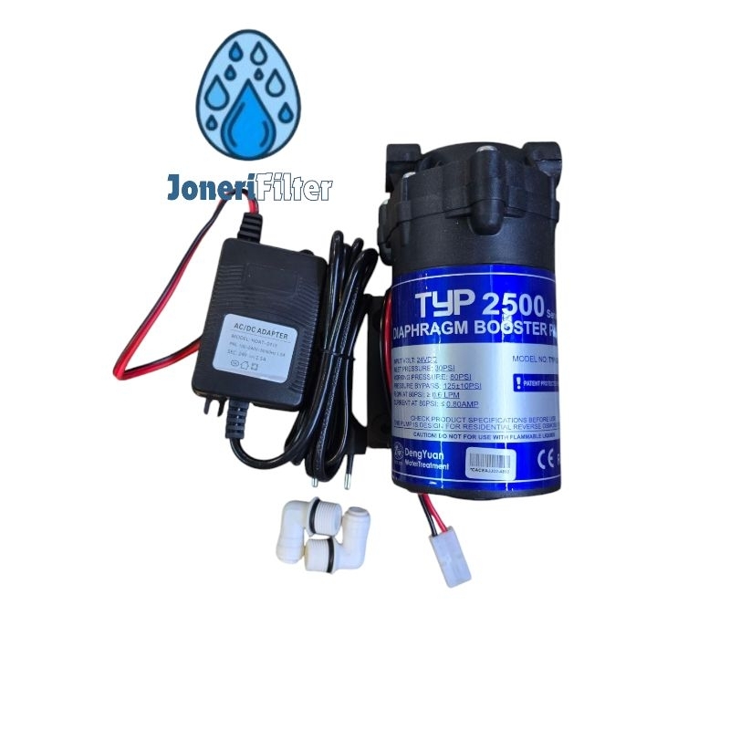 Jual Pompa RO Reverse Osmosis 24V 24 Volt Dengyuan TYP 2500 NH Booster ...