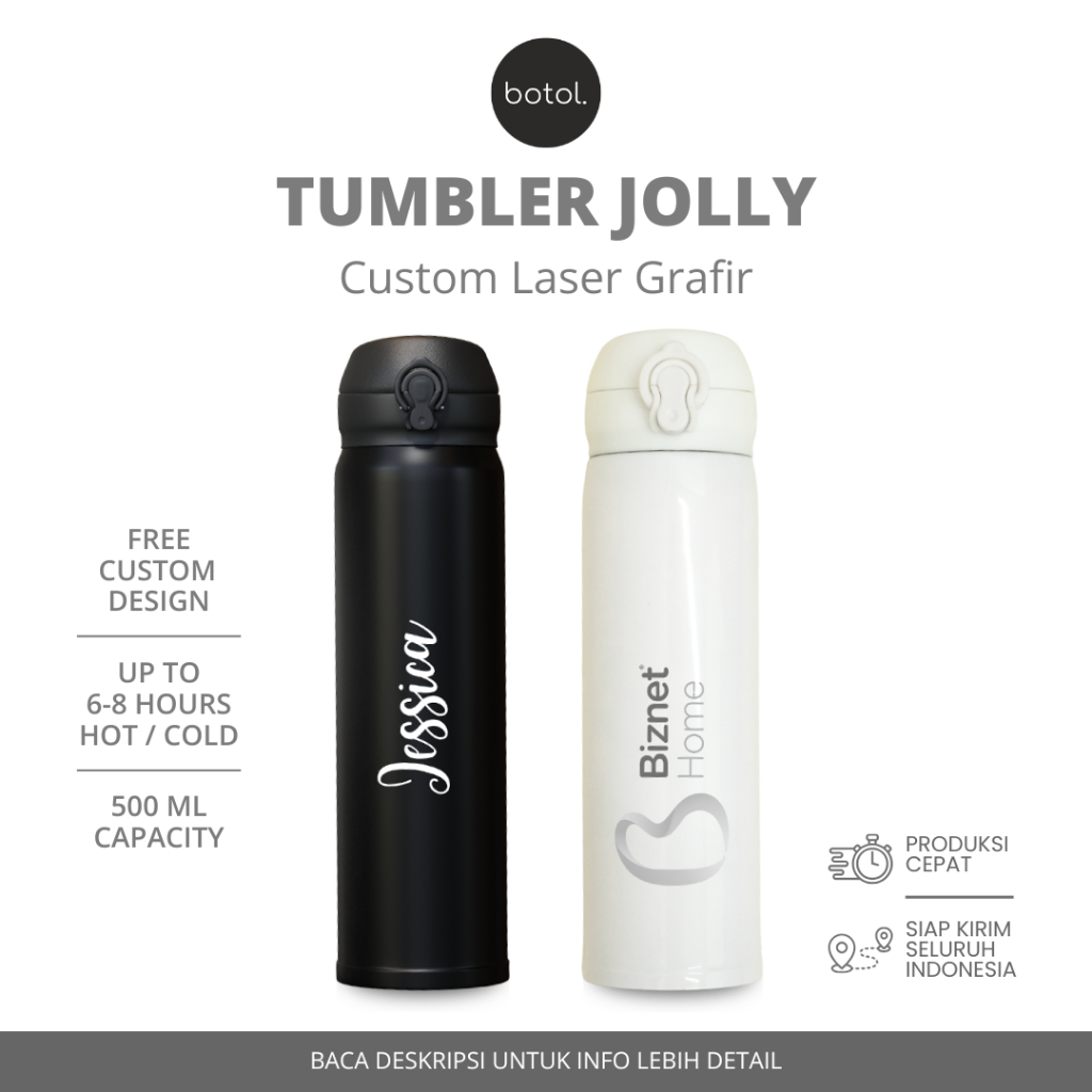Jual BIG PROMO 8.8 Botol by DOT Custom Grafir Laser Tumbler Jolly ...