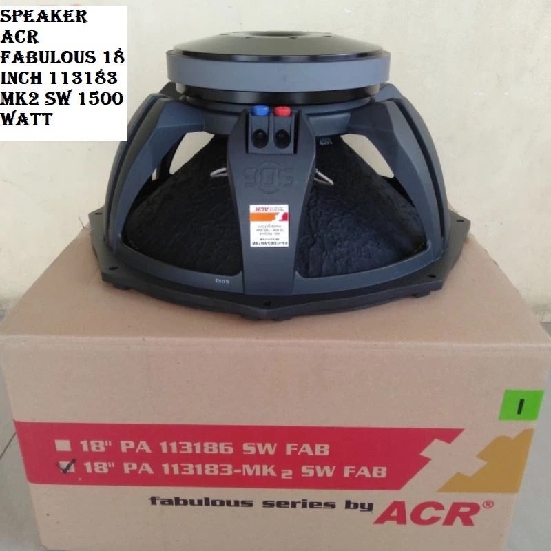 Jual Speaker ACR Fabulous 18 inch 113183 MK2 SW 1500 Watt | Shopee Indonesia