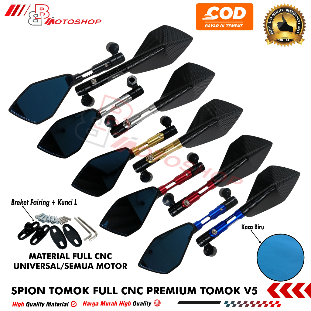 Jual Spion Tomok V5 Jumbo Full CNC Universal Nmax Aerox Pcx Vario Beat ...