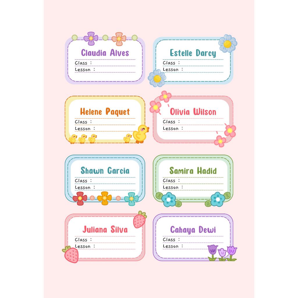 Jual STICKER LABEL NAMA VINYL WATERPROOF TAHAN AIR BUNGA ASTRONOT ...