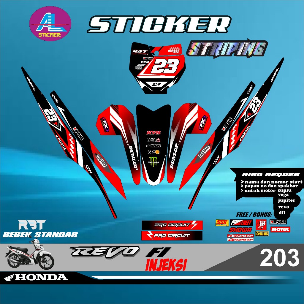 Jual Sticker RBT REVO FI INJEKSI SEMI FULL BODY MOTOR RBT BEBEK MODIF ...