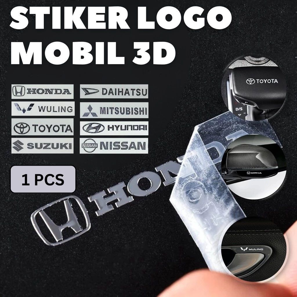 Jual Stiker Logo Mobil Kecil Timbul Logam 3D Stiker Mobil Hias Interior ...