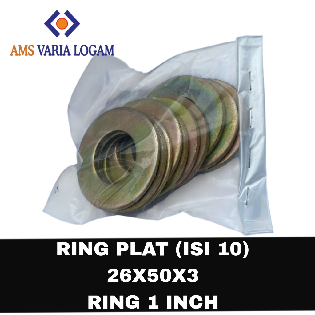Jual RING PLAT M25 ISI 10 PCS / RING PLAT 25X50X3 MM / RING PLAT BAUT ...