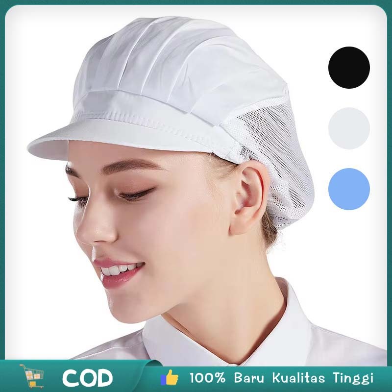 Jual Topi Koki Topi Asisten Cewe Hairnet Topi Kain Topi Chef Hair Net ...
