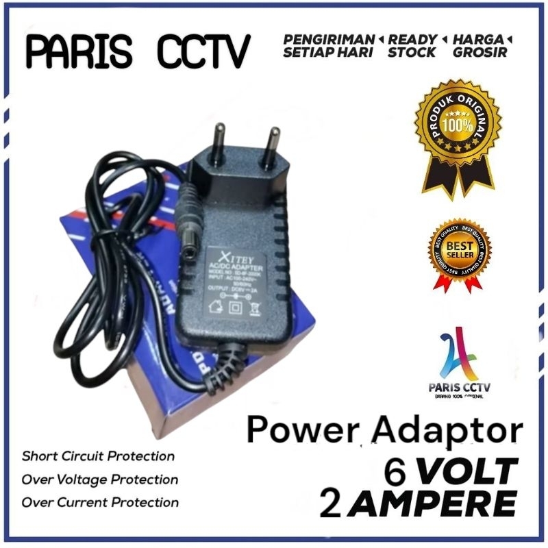 Jual Adaptor 5V-6V-9V 2A Switching Adapter 2A Charger Ukuran Jack DC ...