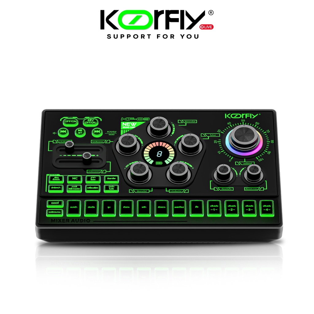 Jual Koorfly Kf03 Hitam Terbaru 48V Live Soundcard Bluetooth Mixer Set ...