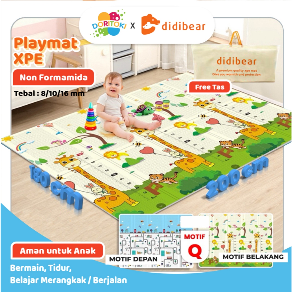 Jual Doritoki SNI 16MM Playmat Bayi Karpet Lipat Playmat Foldable Bayi ...