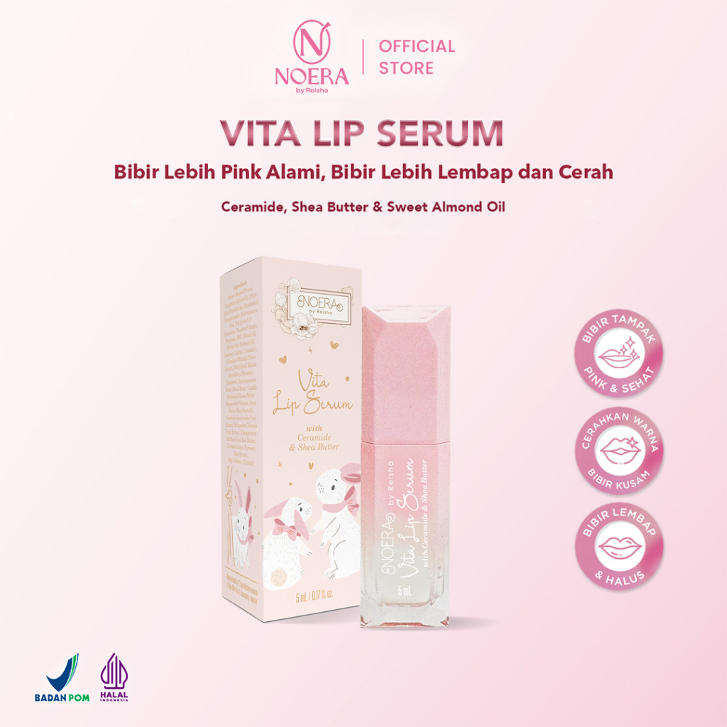 Jual Noera Vita Lip Serum New With Ceramide & Shea Butter | Serum ...