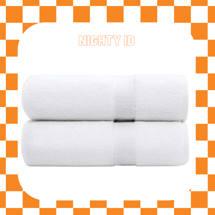 Jual Handuk putih katun 140*70 berat 380gsm polos 100% cotton / handuk ...