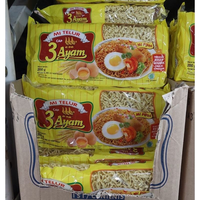 Jual Mie Telur Cap 3 Ayam 200 Gr | Shopee Indonesia