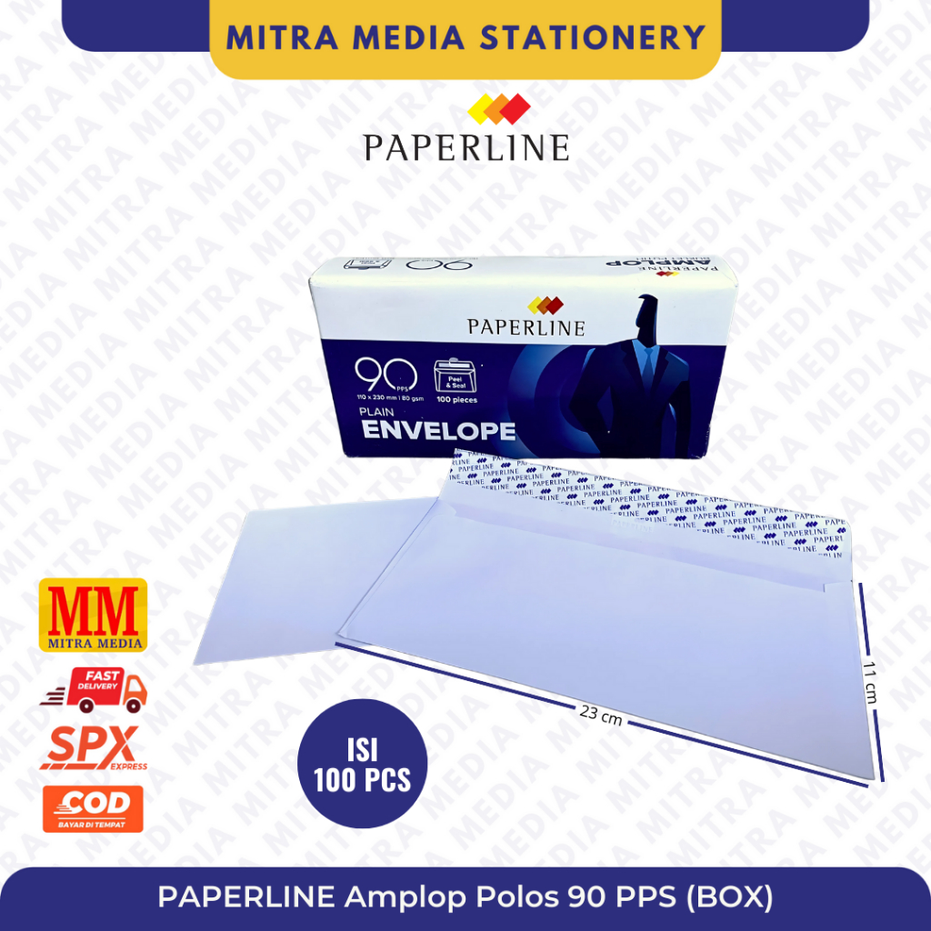 Jual Amplop Polos Putih Besar Paperline 90 PPS / 100 PCS / BOX | Shopee ...