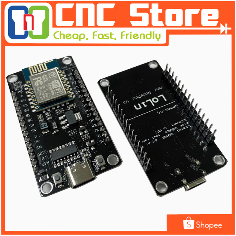 Jual [NET-0024C] NodeMcu V3 ESP8266 Lolin CH340 WIFI board based USB TYPE C | Shopee Indonesia