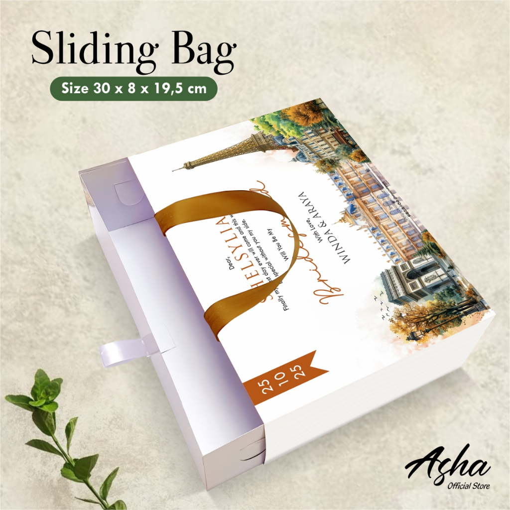 Jual SLIDING BOX PERNIKAHAN - PAPER BAG INNER BOX BRIDESMAID - SLIDING ...
