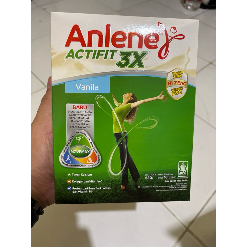 Jual Anlene Actifit 3x Vanilla dan Cokelat 580G Exp 2026 | Shopee Indonesia