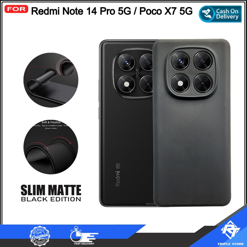 Jual Case Slim Matte Premium Black Xiaomi Poco X7 5G X6 5G X6 Pro 5G X5 5G X5 Pro 5G Poco M6 Pro ...