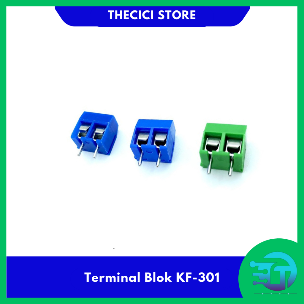Jual Terminal Blok PCB Block KF-301 2P 5mm konektor Terminal screw ...