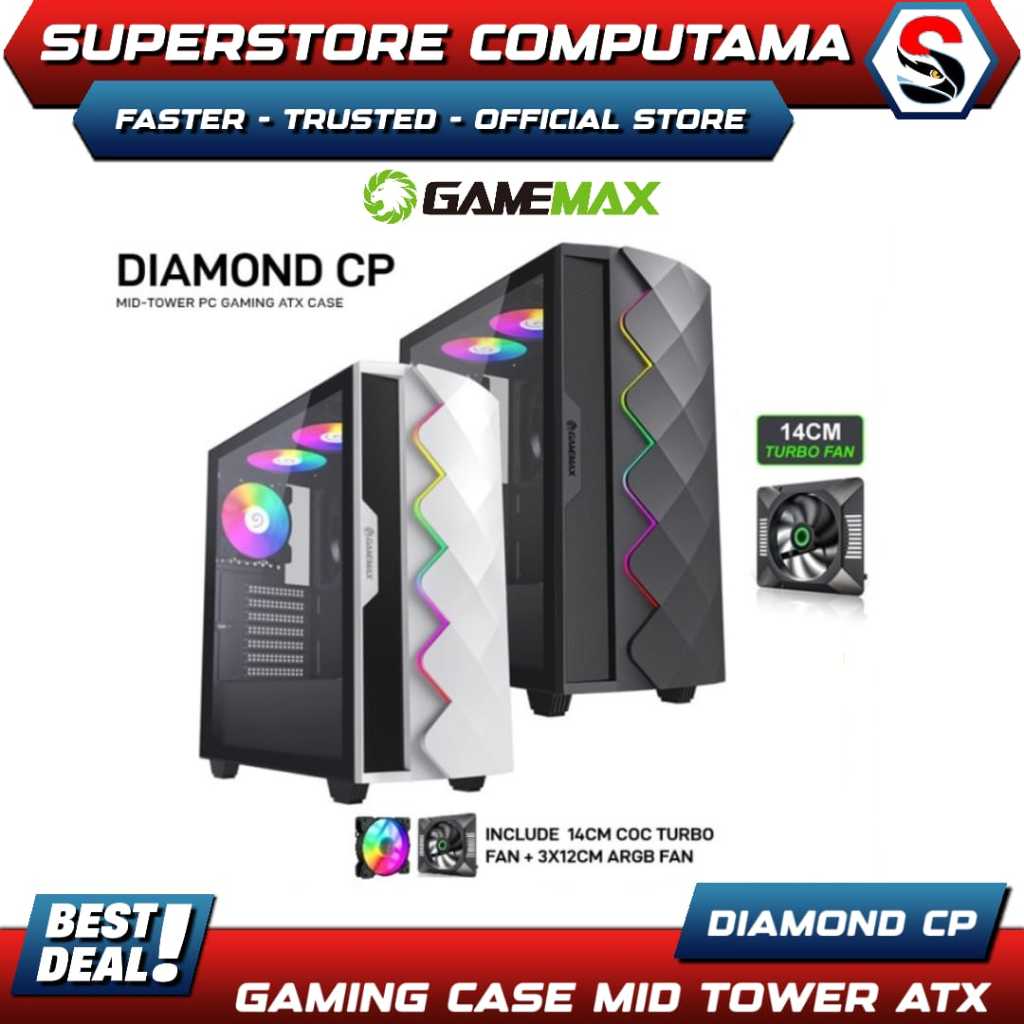 Jual Casing GameMax Diamond CP Mid-Tower ATX Gaming PC Case | Shopee ...