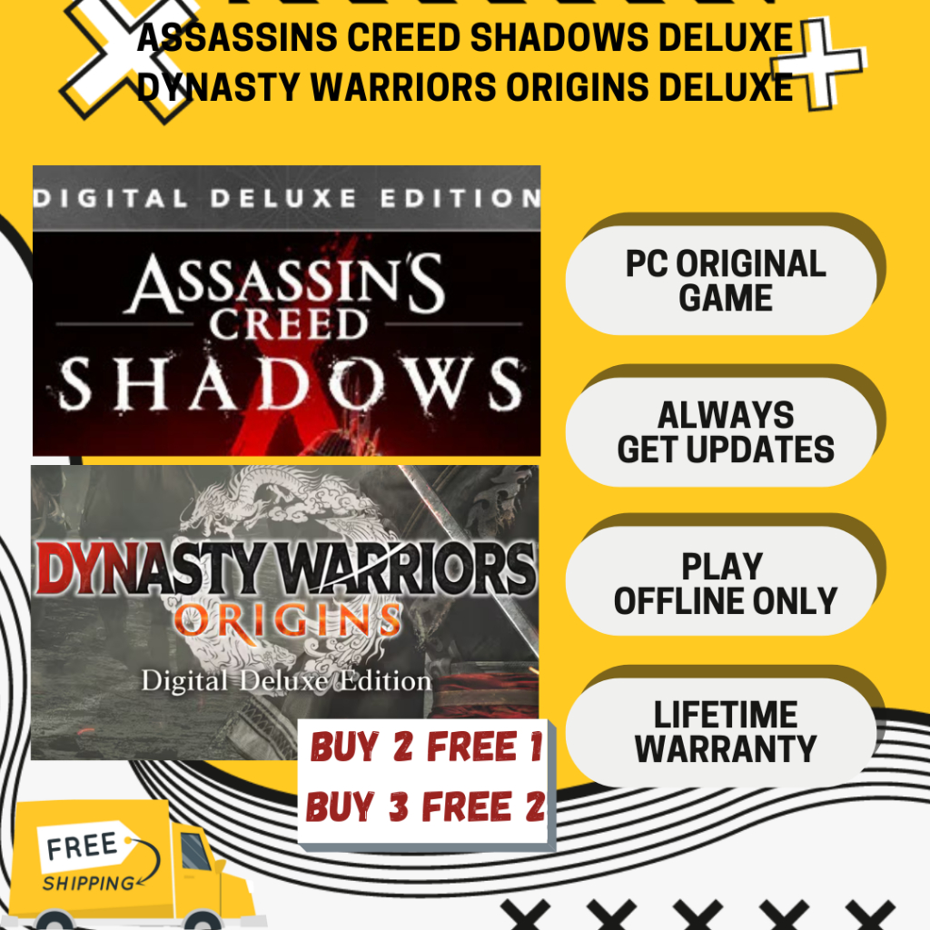 Jual ASSASSINS CREED SHADOWS DELUXE EDITION + DYNASTY WARRIORS ORIGINS ...