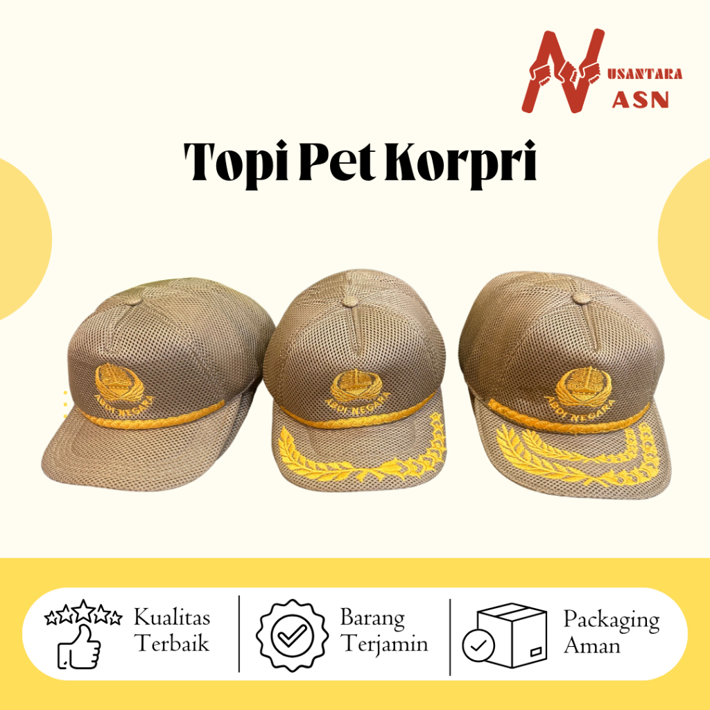 Jual Topi Korpri / ASN / PNS Double Mesh Premium Padikapas | Shopee ...