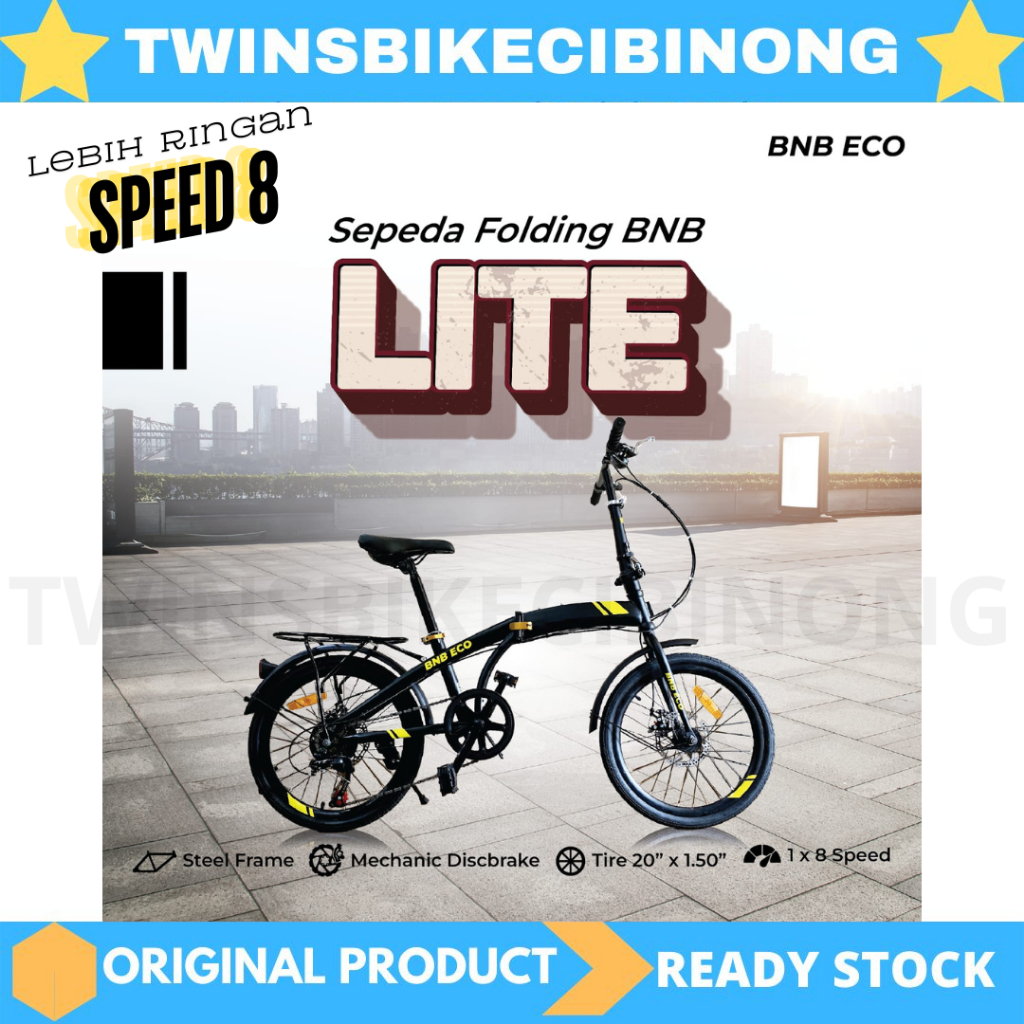 Jual Sepeda Lipat 20 BNB ECO LITE 1 x 8 Speed Shimano Disc Brake ...