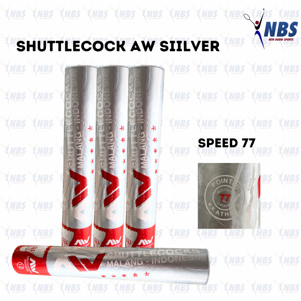 Jual SHUTTLECOCK BADMINTON AW SILVER BADMINTON SHUTTLE COCK KOK BULU ...