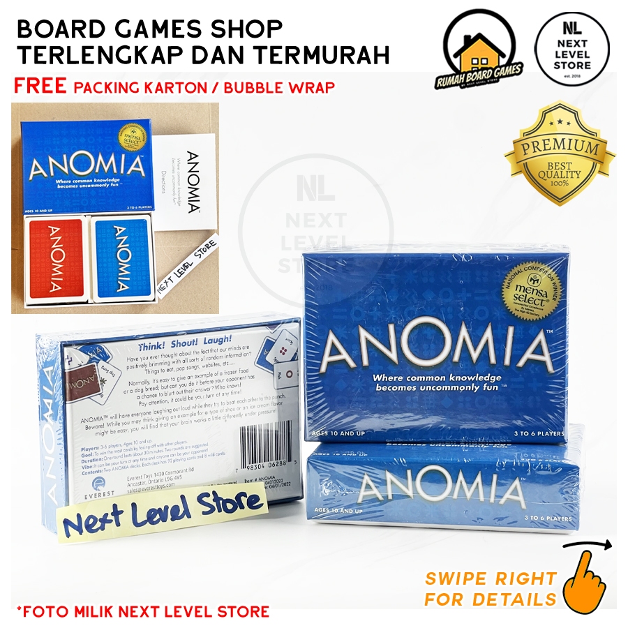 Jual Anomia Card Game Board Games Family Party Edukasi Permainan Kartu ...