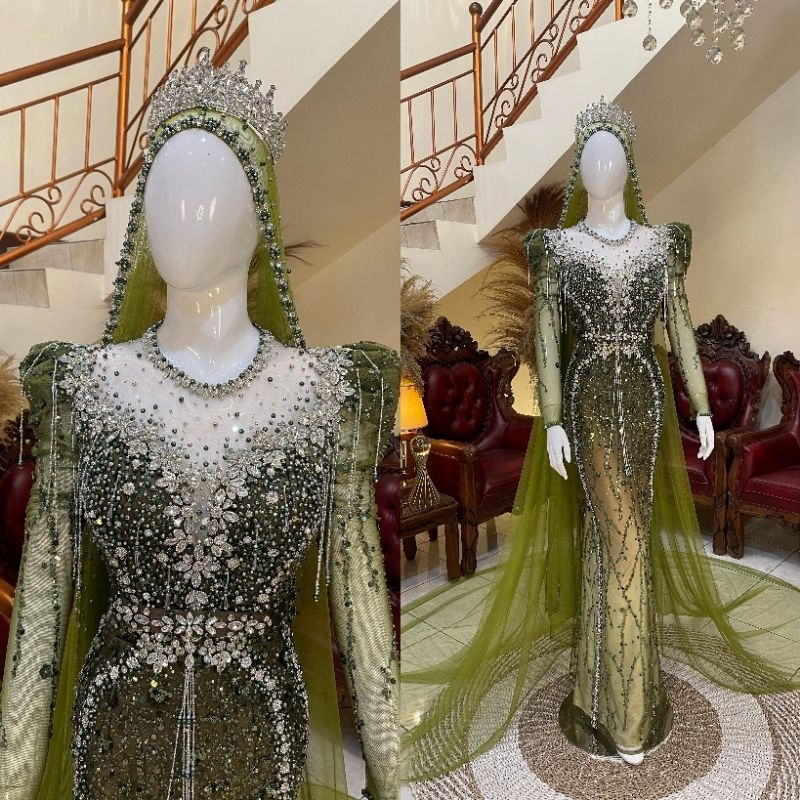 Jual kebaya dress pengantin // baju kebaya pengantin // gaun pengantin ...