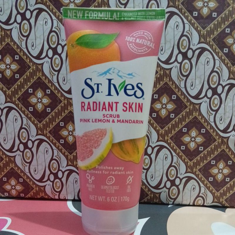 Jual ST.IVES RADIAN SKIN SCRUB PINK LEMON&MANDARIN 170g | Shopee Indonesia