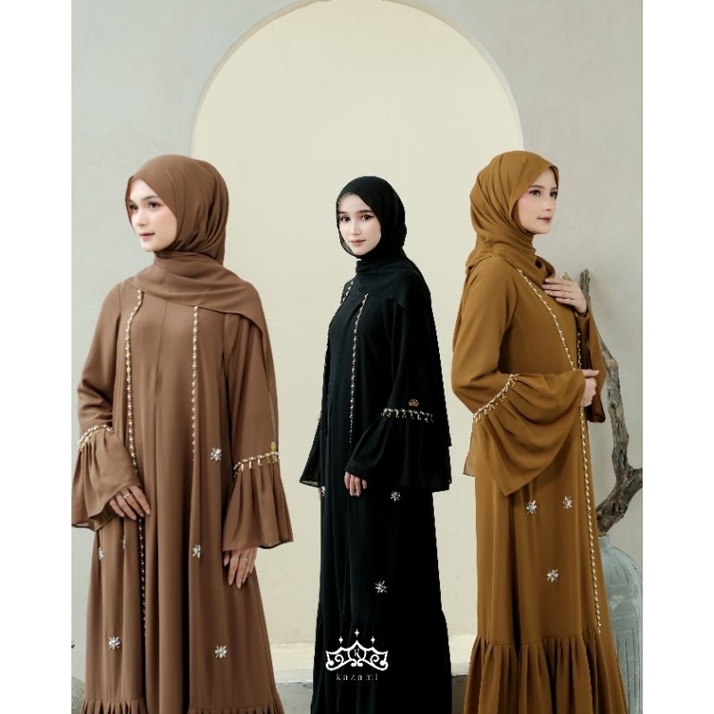 Jual ULLYA ABAYA NEW COLOR BY KAZAMI FREE PASHMINA (EID SERIES 2025 ...