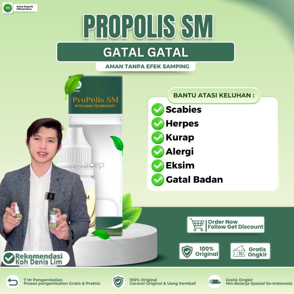 Jual Propolis SM Obati Gatal Badan Eksim Kering/Basah Scabies Herpes ...