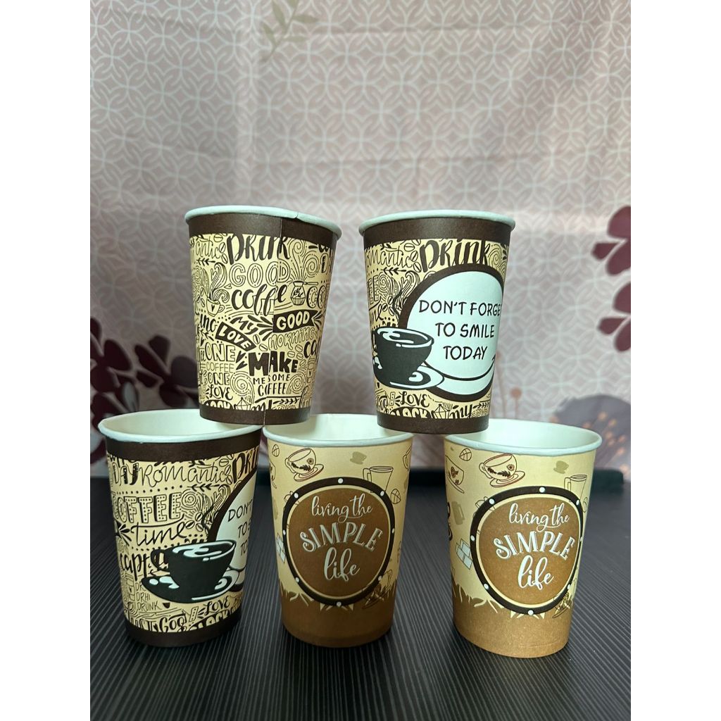 Jual [ISI 50PCS] PAPER CUP 9 Oz (278ml)/ Gelas Kertas Kopi Teh Motif Tahan Panas | Shopee Indonesia