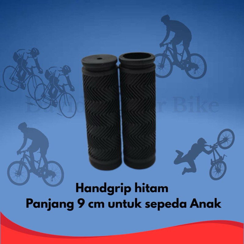 Jual handgrip grip sarung stang sepeda anak ban 12 dan 16 HITAM POLOS 9 ...