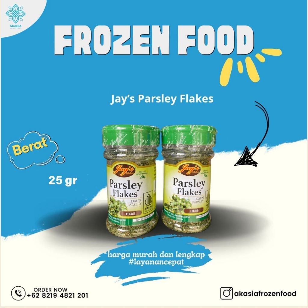 Jual Jay's Parsley Flakes 20gr ( daun Parslay ) | Shopee Indonesia
