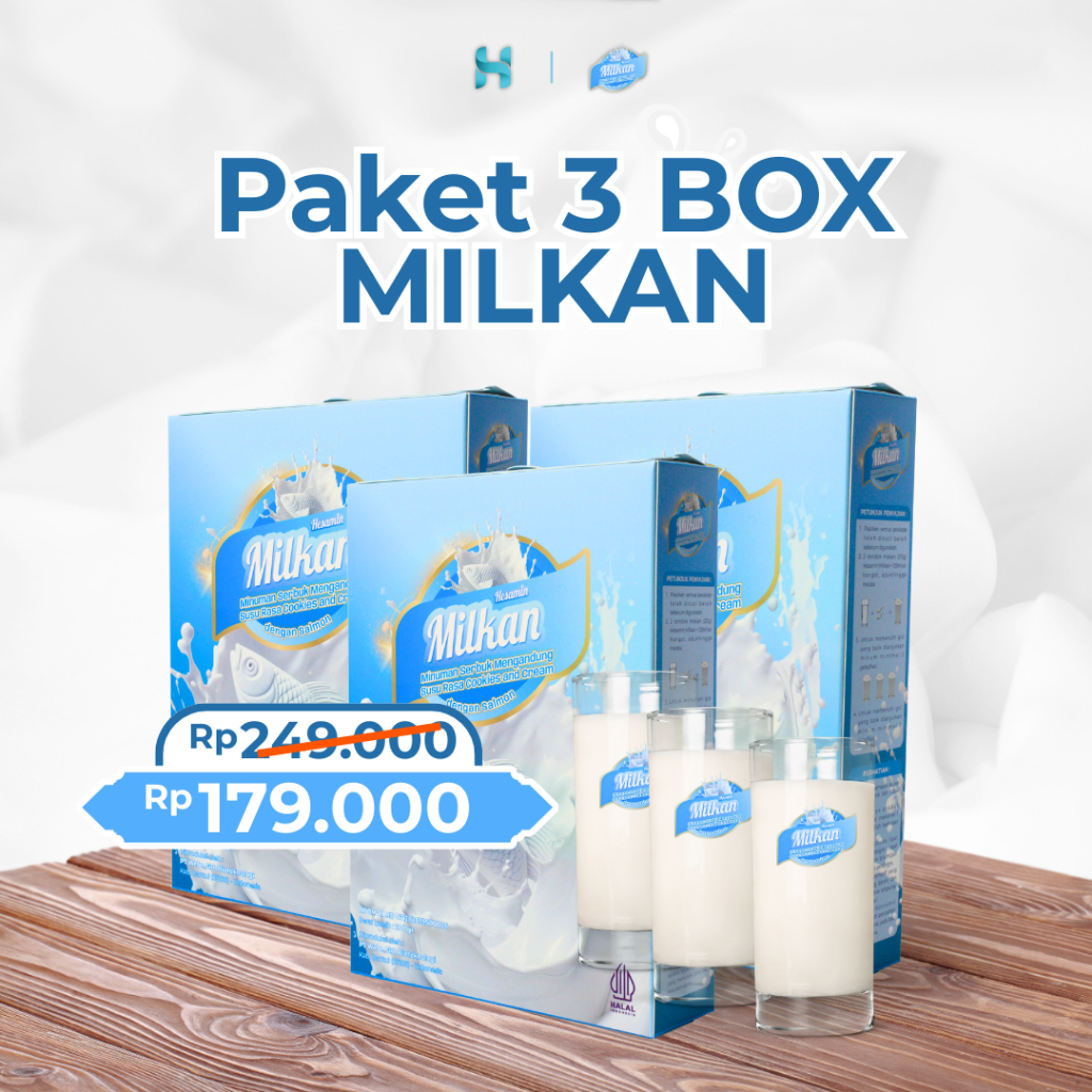 Jual [ Bundling 3 Box ] Milkan susu ikan - Susu mengandung protein ikan ...