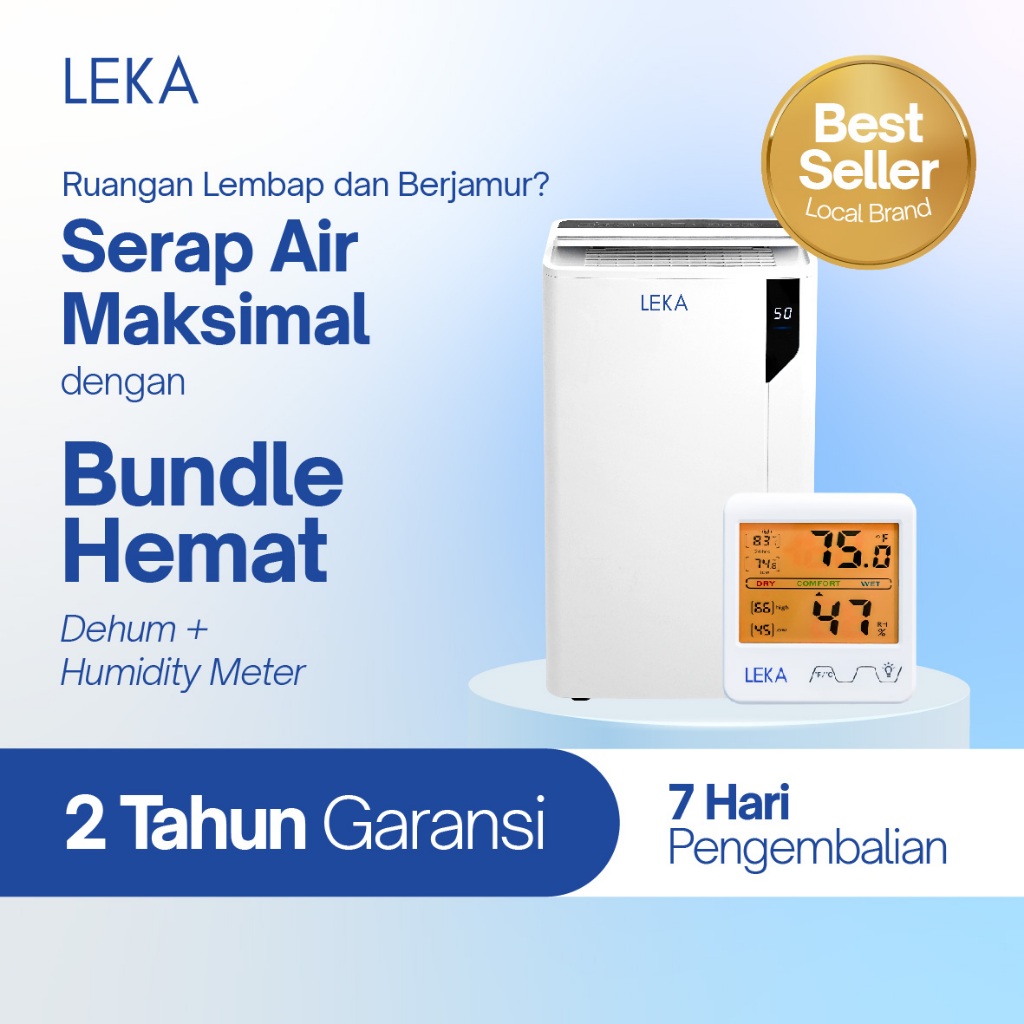 Jual [LEBIH HEMAT] Bundle LEKA DH6228 Super Dehum + HM6010 Humidity ...