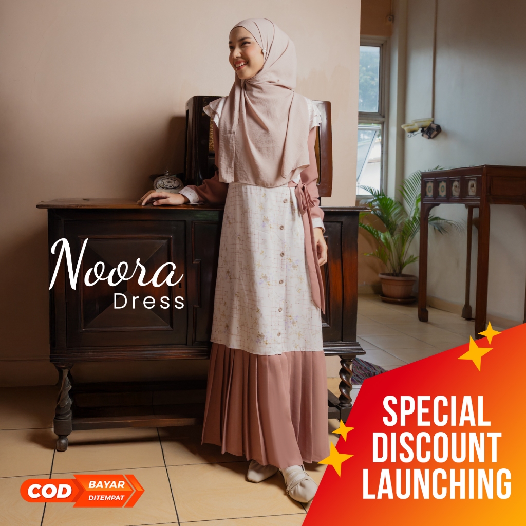 Jual JILBRAVE Noora Dress Gamis Best Seller Kondangan Simple Elegant ...